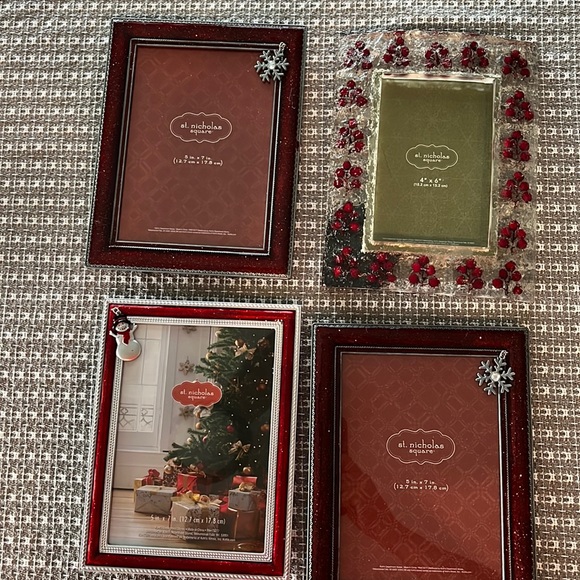 Holiday | Nwt 4 Christmas Frames 3 Are 5x7 And 1 Is 4x6 | Poshmark